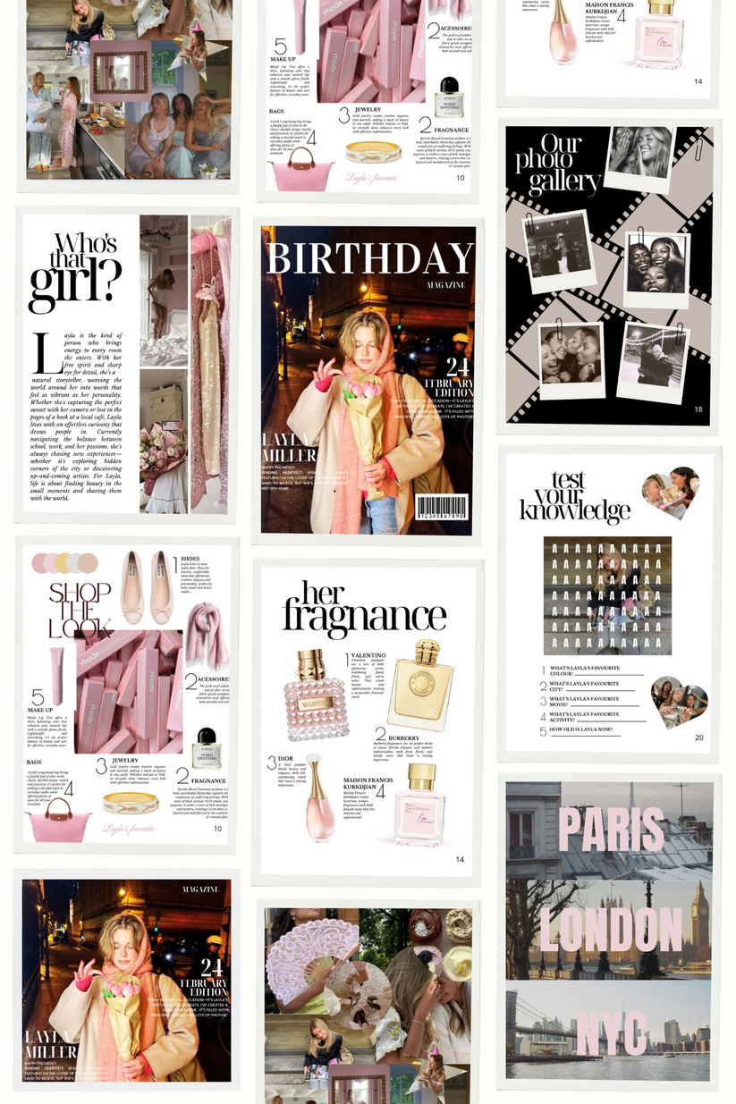 Birthday Magazine Template – AMJ magazines